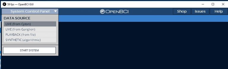 OpenBCI Ganglion (Windows 10) – Part 3 – Connecting – brainwaves.io